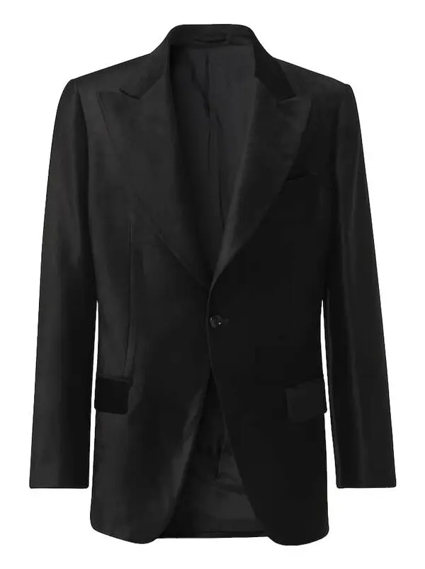 LARDINI Velvet Tuxedo Jacket - Black