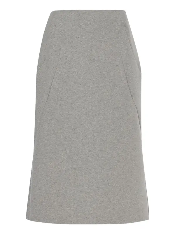 Dries Van Noten Cotton-blend Midi Skirt - Grey