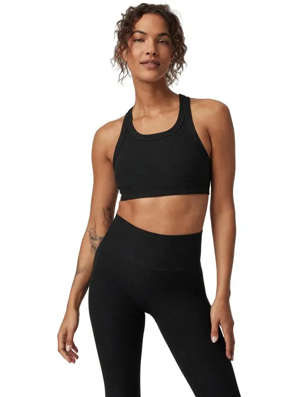 Vuori Elevation Racer Bra - Black Heather