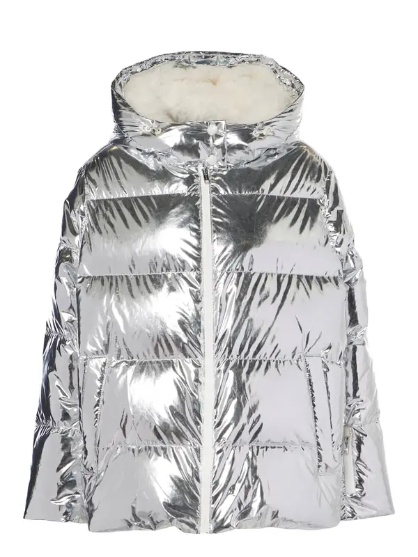 YVES SALOMON Quilted Down Jacket - Silver