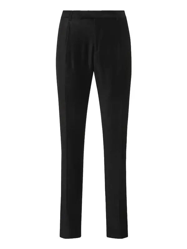 LARDINI Velvet Tuxedo Pants - Black