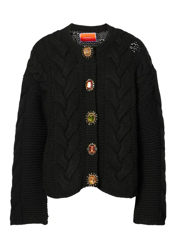 La DoubleJ Embellished Cardigan - Black
