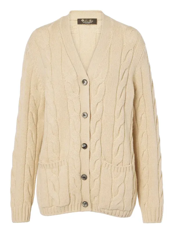 Loro Piana Napier Cashmere Cardigan - Neutrals