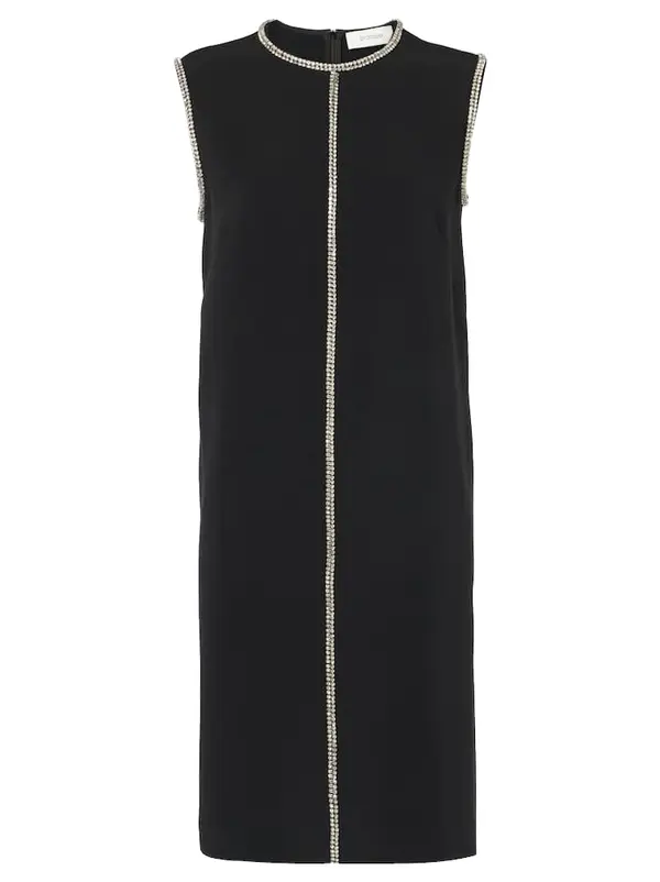 Sportmax Earry Embellished Mini Dress - Black