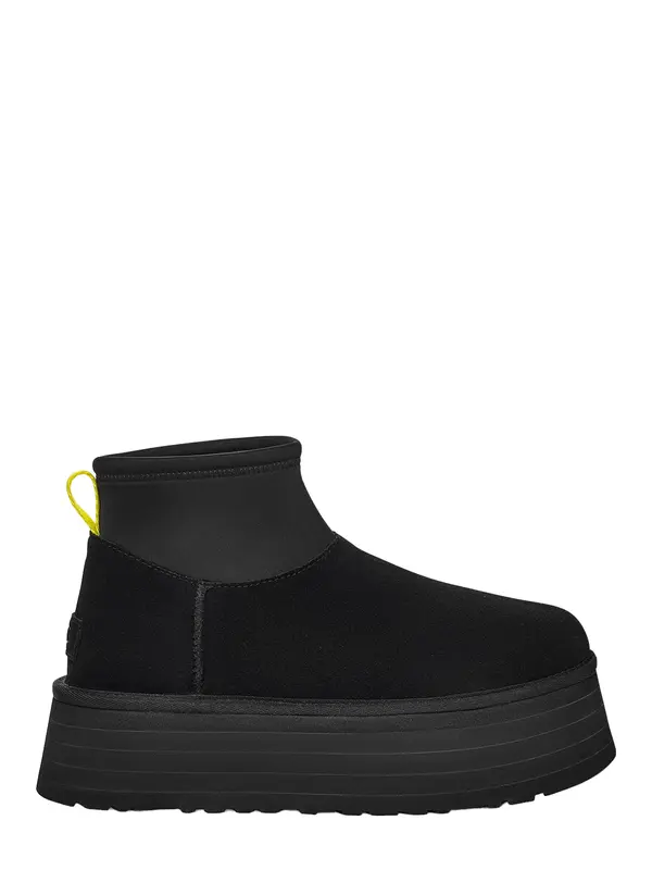 UGG Classic Mini Dipper Cozy Ankle Boots - Black