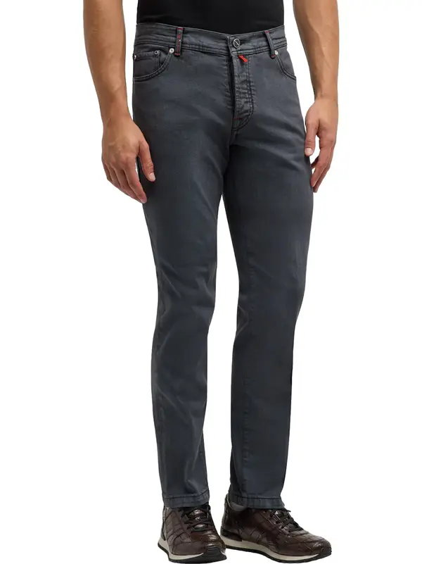 Kiton Kurabo Cotton Five-pocket Pants - Blk