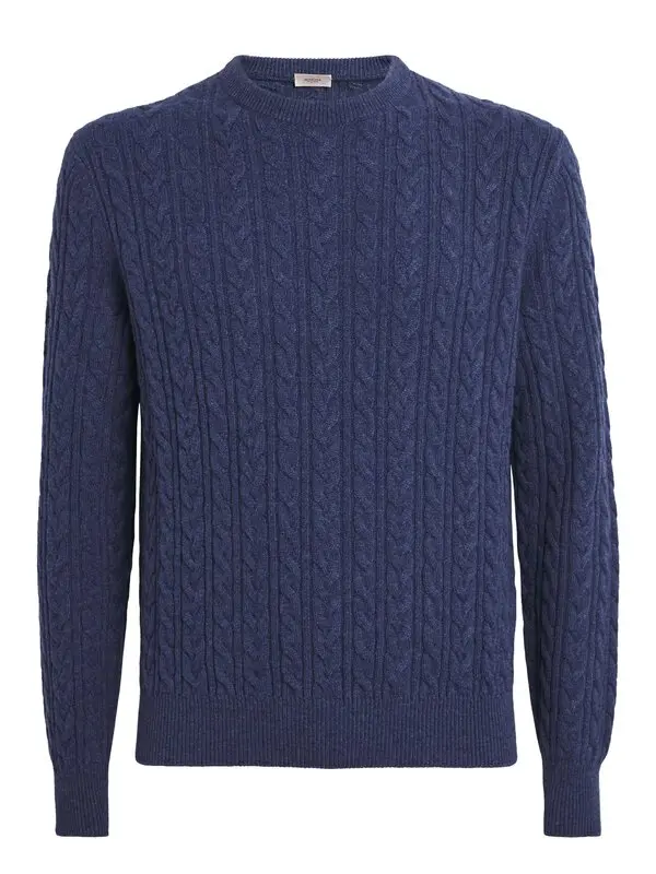 Agnona Cashmere Cable-knit Sweater - Blue