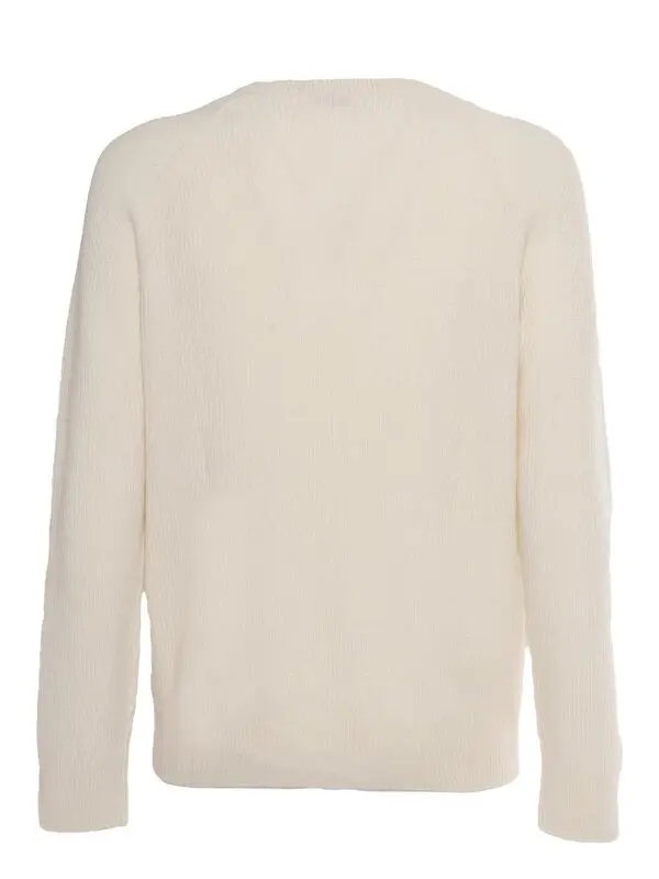 BALLANTYNE Crew Neck Pullover - White