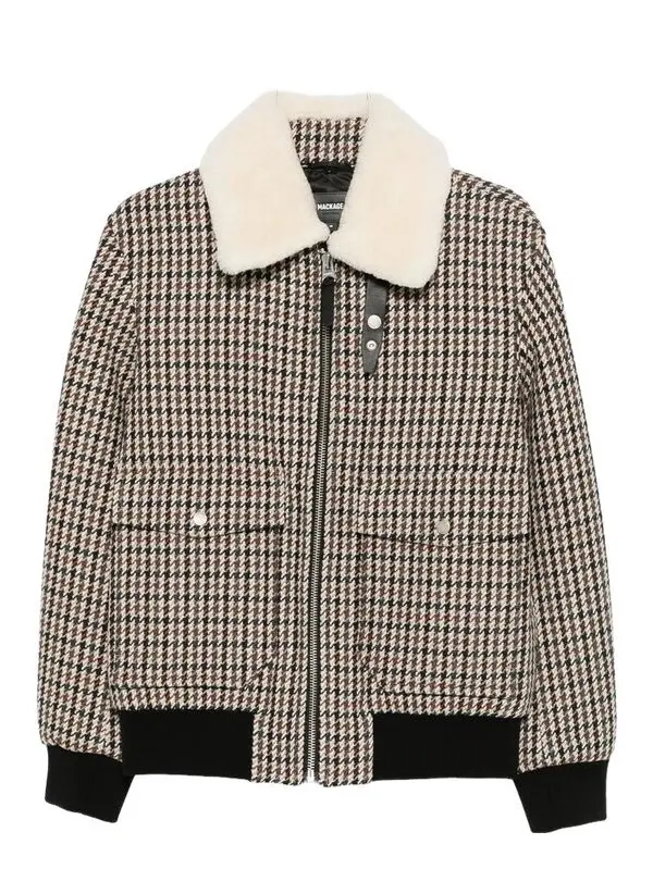 Mackage Houndstooth Jacket - Brown