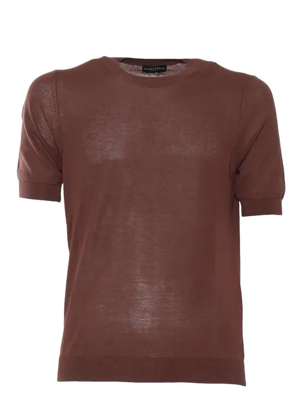 BALLANTYNE Girocoll Pullover - Brown