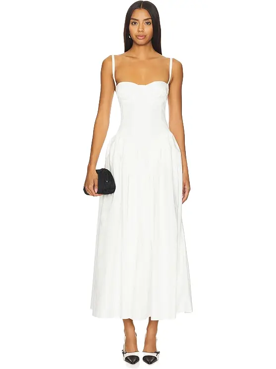 Tularosa Emma Midi Dress - White