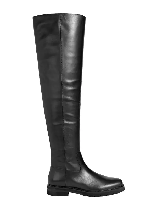 STUART WEITZMAN Chicago Leather Over-the-knee Boots - Black