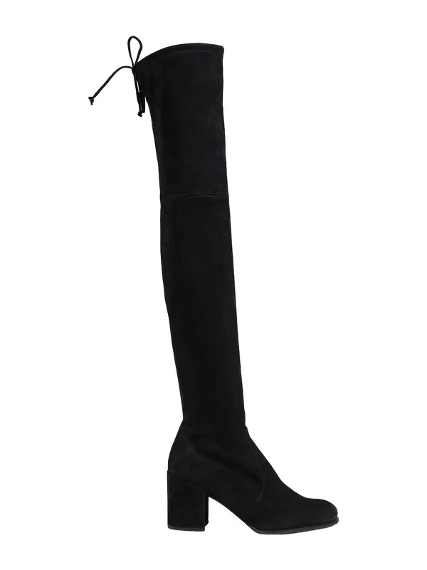 STUART WEITZMAN Suede Thigh Boots - Black