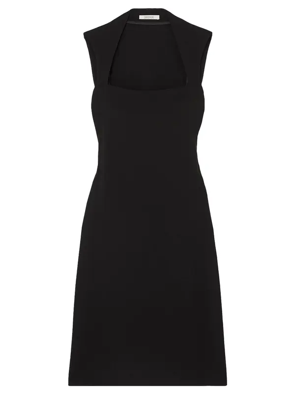 Gauchere Crepe Midi Dress - Black