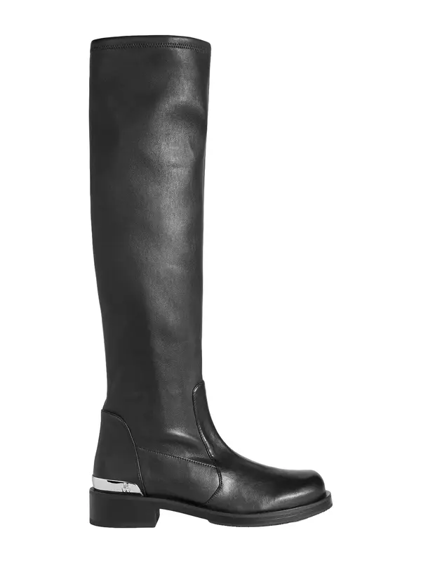 STUART WEITZMAN Mercer Bold Leather Over-the-knee Boots - Black