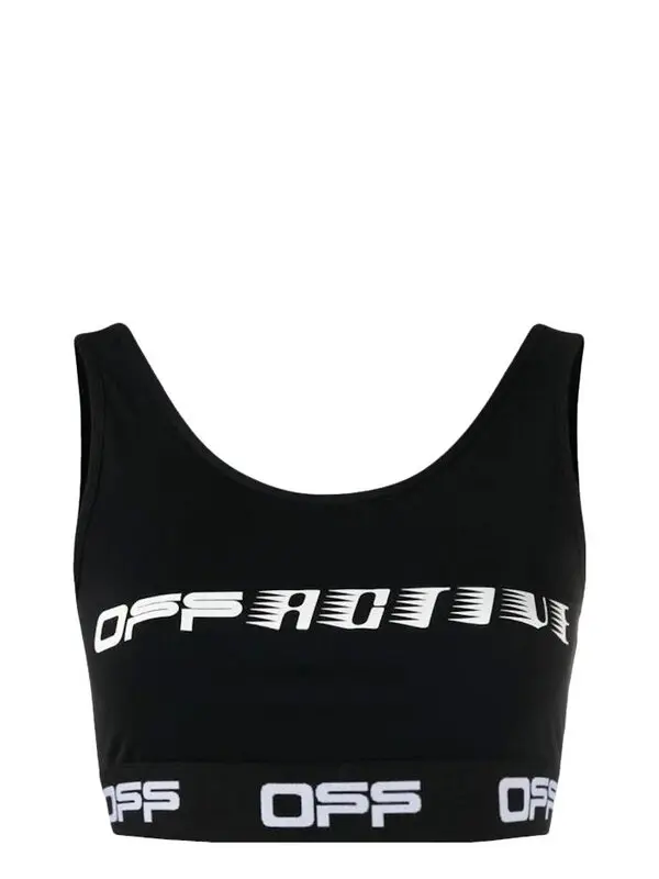 Off-White Logoprint Sports Bra - Black