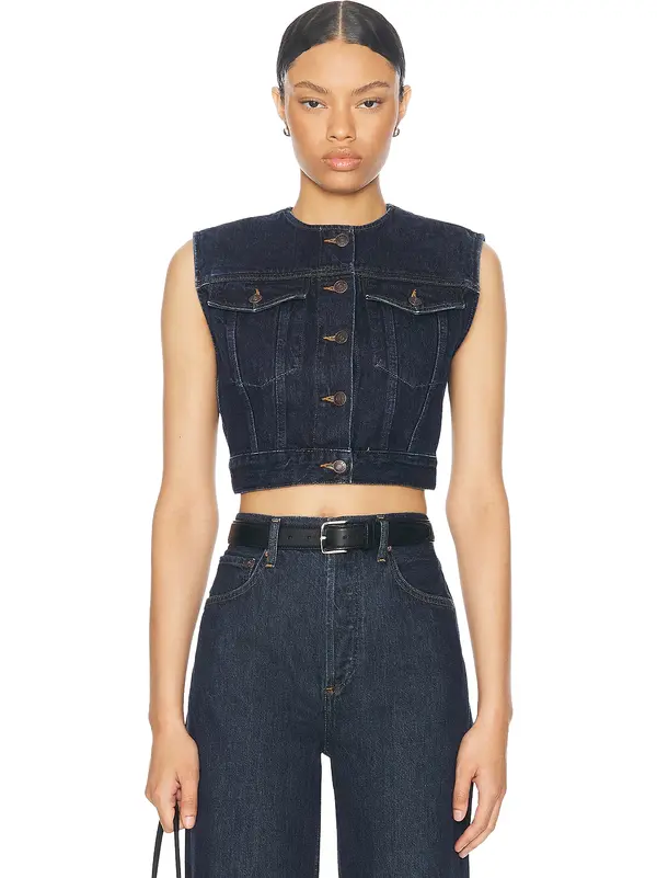 AGOLDE Leo Denim Vest - Polished