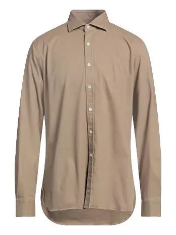 ALESSANDRO GHERARDI Shirt Khaki Size Cotton, Elastane - Beige