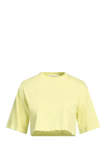 THE FRANKIE SHOP Cotton Jersey Crop Tee - Yellow