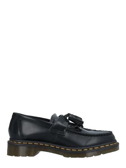 Dr. Martens Adrian Ys Smooth Leather Loafers With Tassels And Fringes - Black