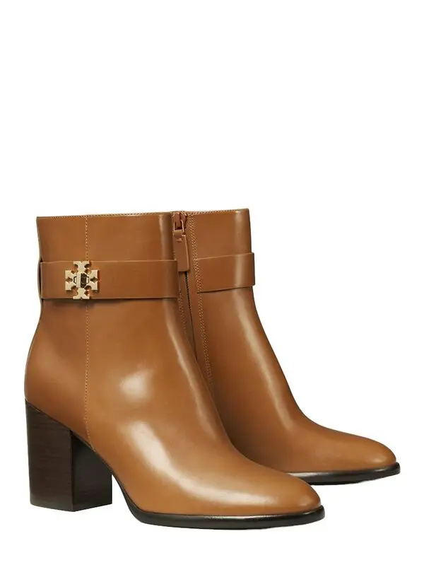 Tory Burch Turnlock Heeled Ankle Boots - Sierra Cognac