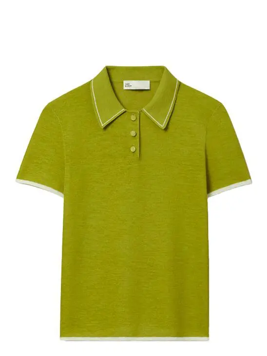 Tory Burch Wool Polo - Bright Green