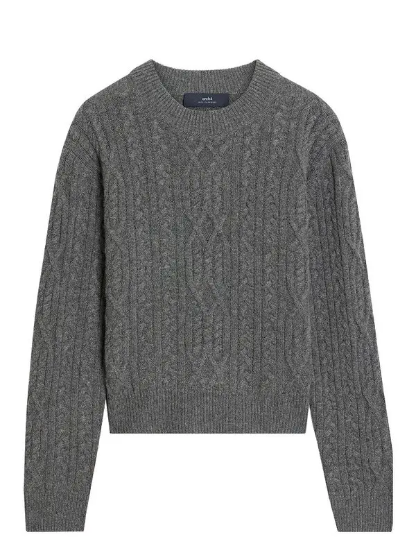 Arch4 Smithfield Cable-knit Cashmere Sweater - Dark Gray