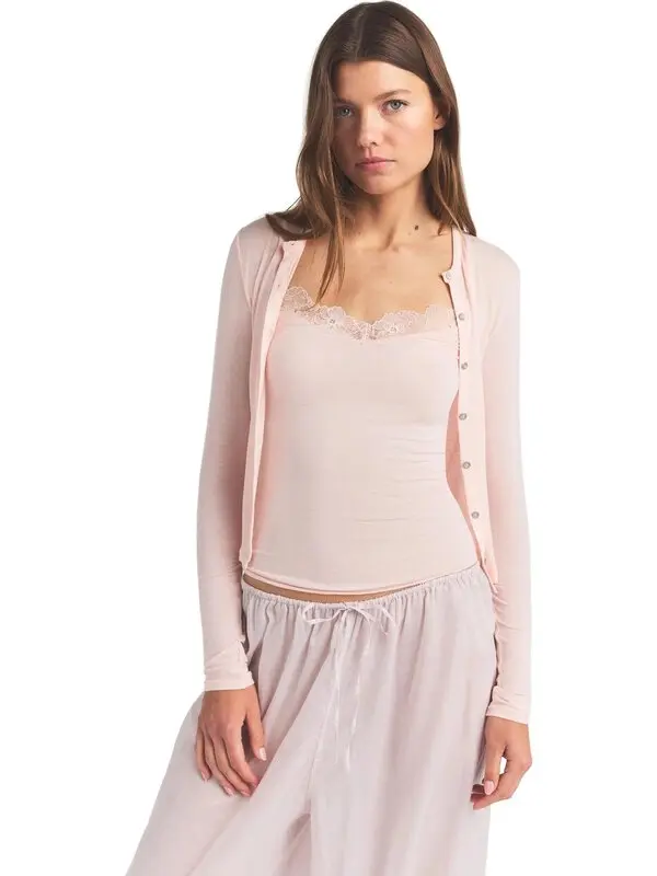 SKIMS Sheer Modal Cardigan - Primrose