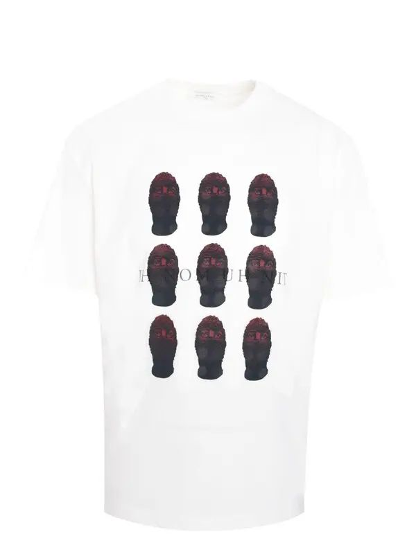 IH NOM UH NIT Masks-print Cotton T-shirt - White