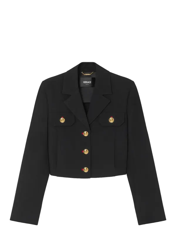 Versace Uniform Cropped Jacket - Black