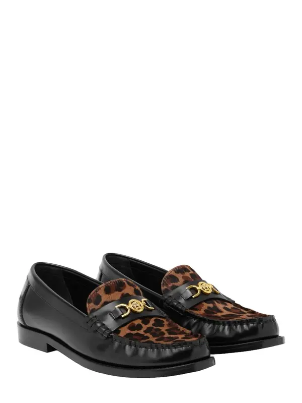 Versace Medusa '95 Leopard Loafers - Black