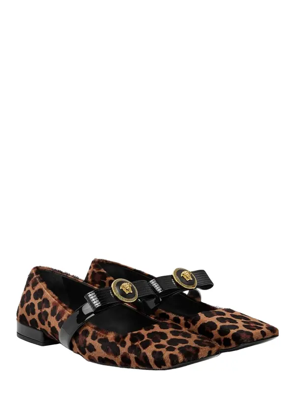 Versace Medusa '95 Leopard-print Ballerinas - Brown