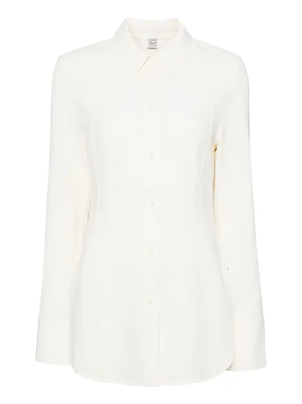 TOTEME Classic Collar Shirt - Neutrals