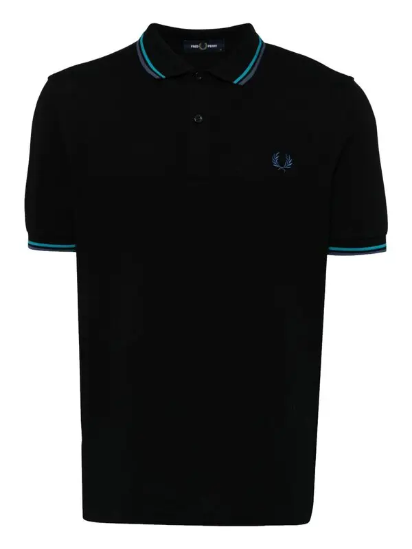 Fred Perry Embroidered Logo Polo Shirt - Black