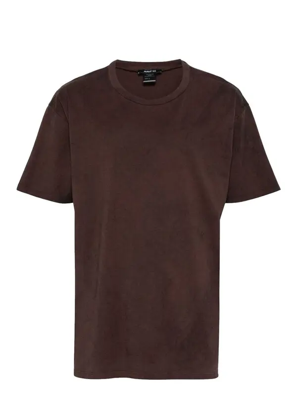 Avant Toi Marbled-effect T-shirt - Brown