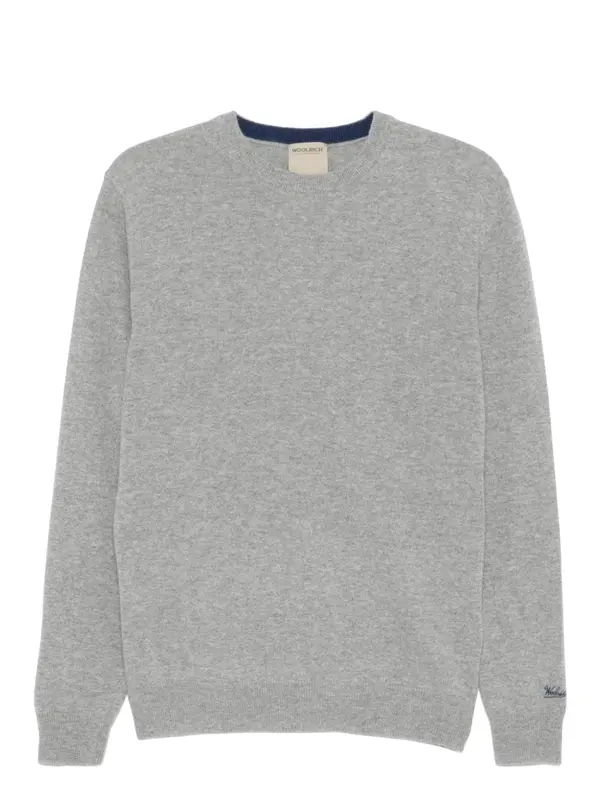Woolrich Logo-embroidered Jumper - Grey
