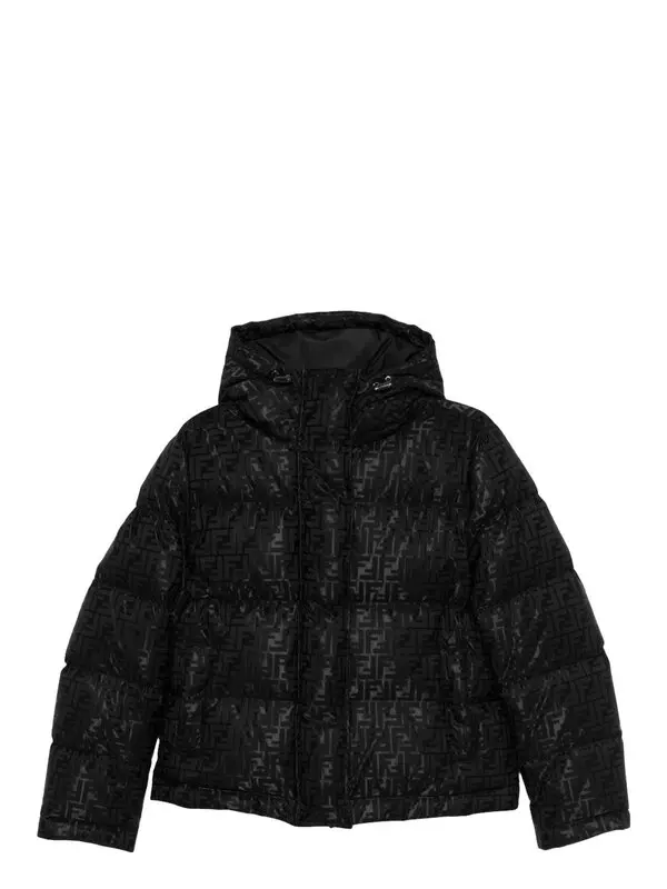 Fendi Ff-pattern Puffer Jacket - Black