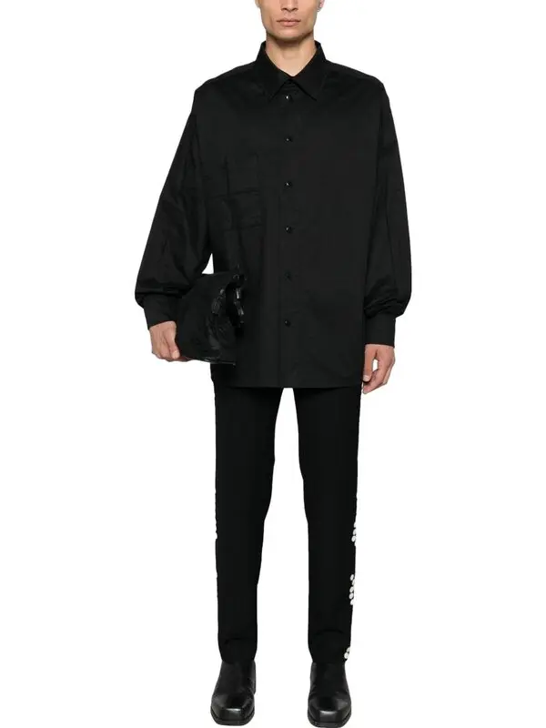 THOM KROM Classic-collar Shirt - Black