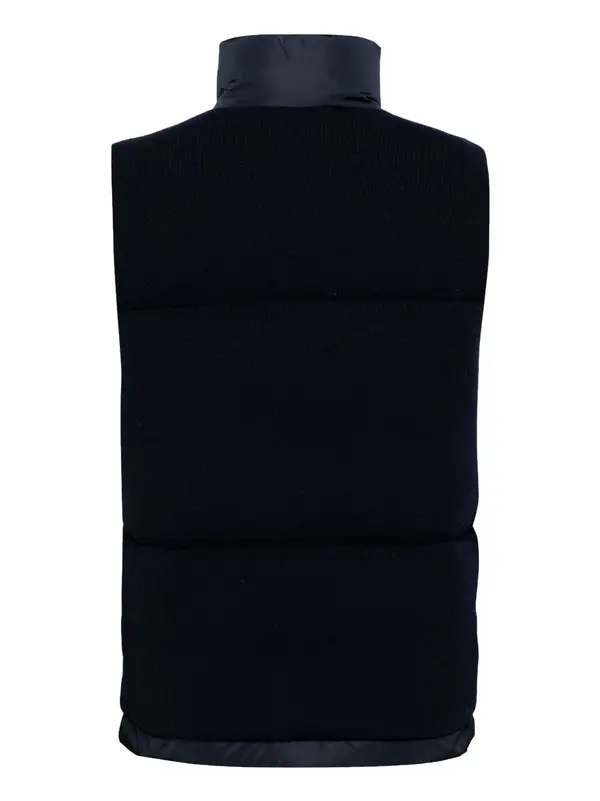 Aspesi Knitted Padded Gilet - Blue