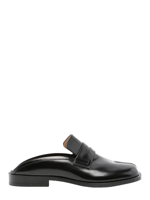MAISON MARGIELA Split-toe Leather Slippers - Black