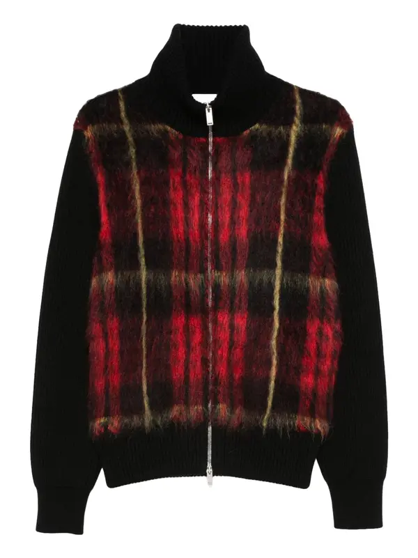 Alexander McQueen Tartan Zip-up Cardigan - Red