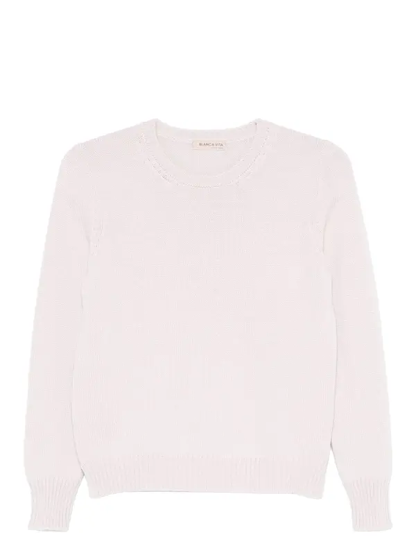 BLANCA VITA Ribbed-knit Sweater - Pink