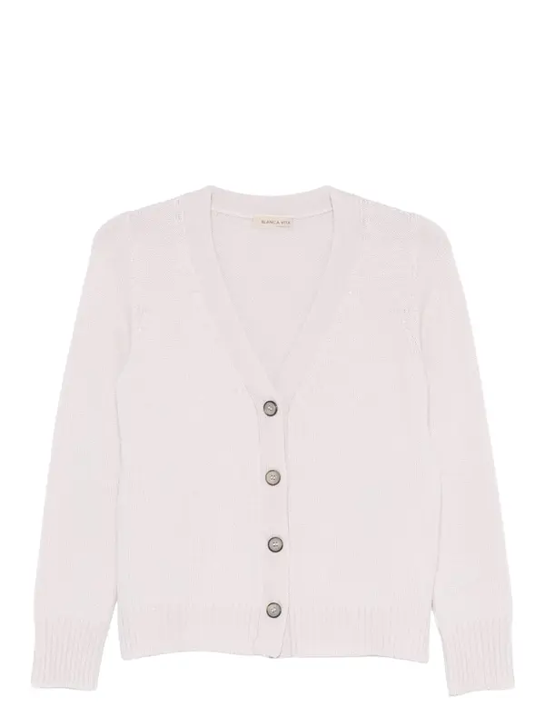 BLANCA VITA Virgin Wool Cardigan - Pink