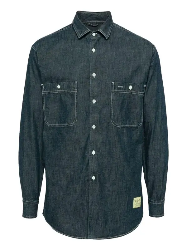 Aspesi Chambray Denim Shirt - Blue