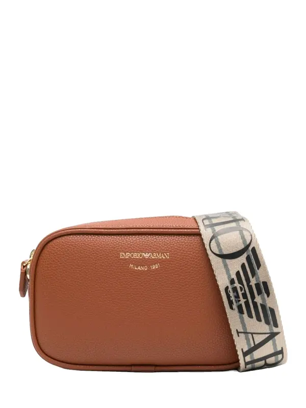 Emporio Armani Logo-debossed Cross Body Bag - Brown