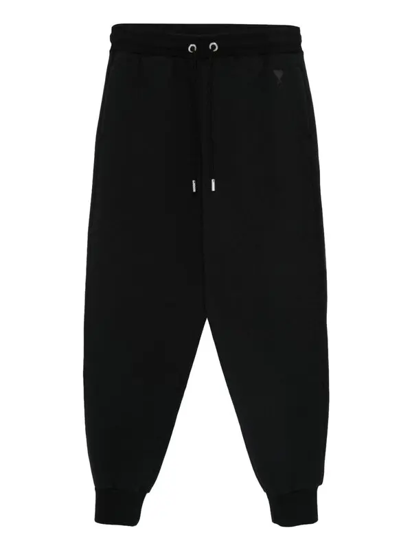 Ami De Coeur-motif Track Pants - Black
