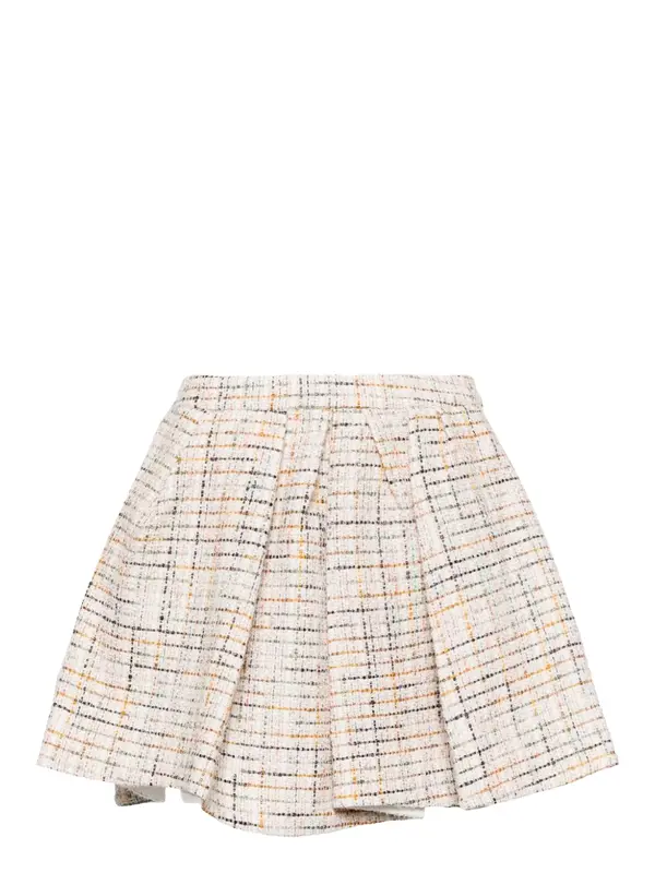 SHUSHU/TONG Tweed Mini Skirt - Neutrals