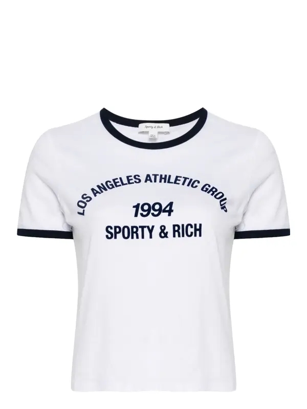 SPORTY & RICH Text-print T-shirt - White