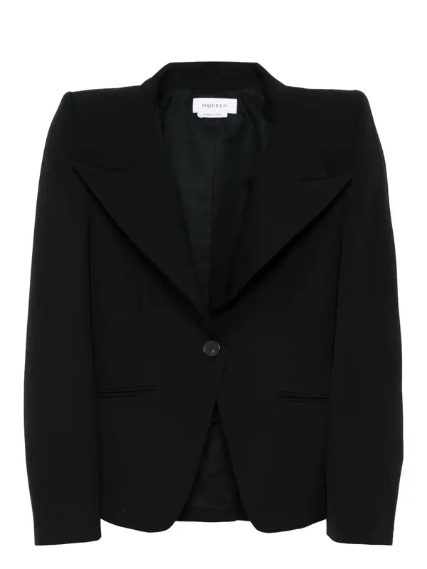 Alexander McQueen Twisted Spliced Jacket - Black