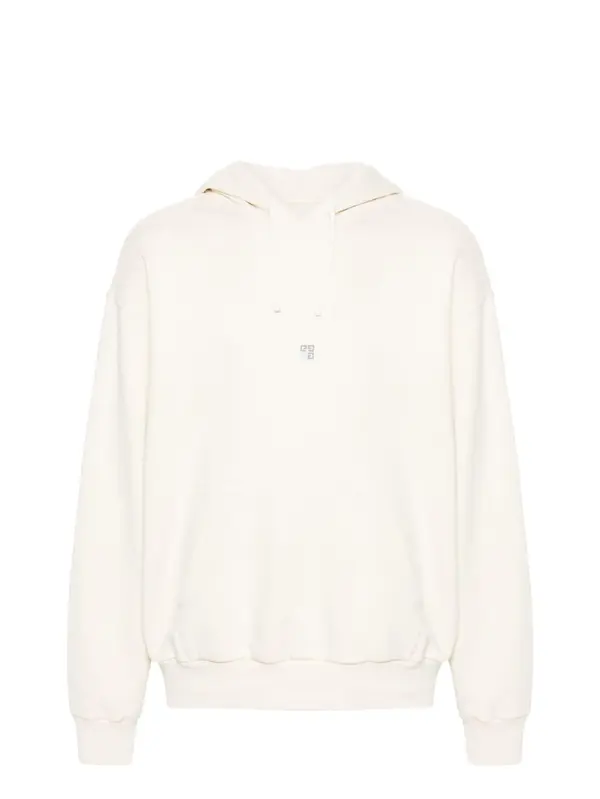 Givenchy 4g-embroidered Hoodie - Neutrals